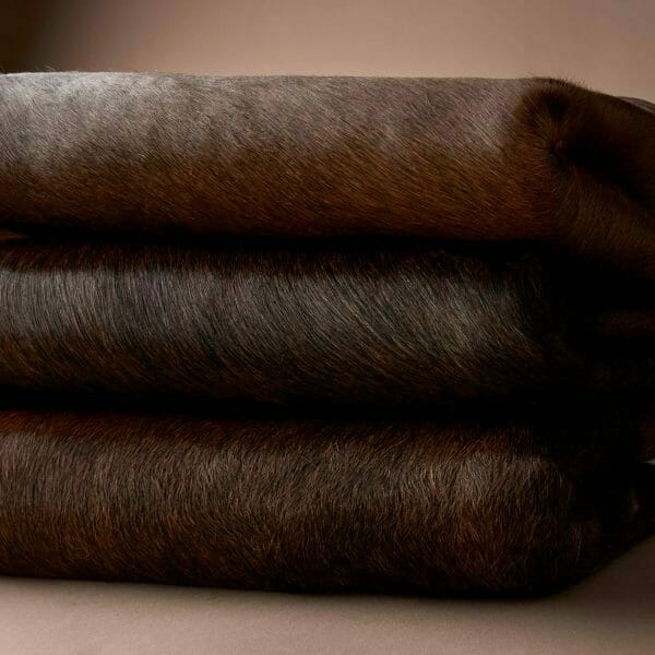 Solid Dark Brown Cowhide Rug 199 X 191 Cm - Bagé Home