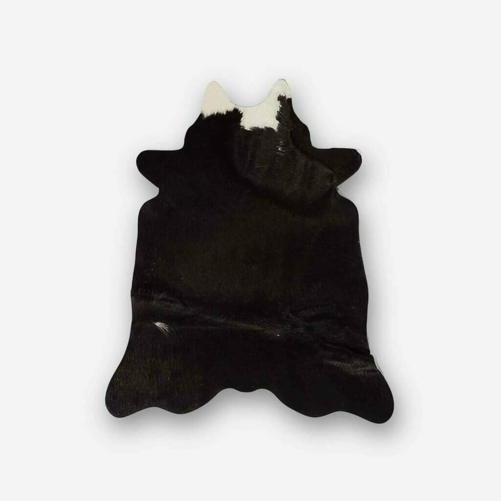 Small Cowhide Rug Throw Black And White 80 X 78 Cm - Bagé Home